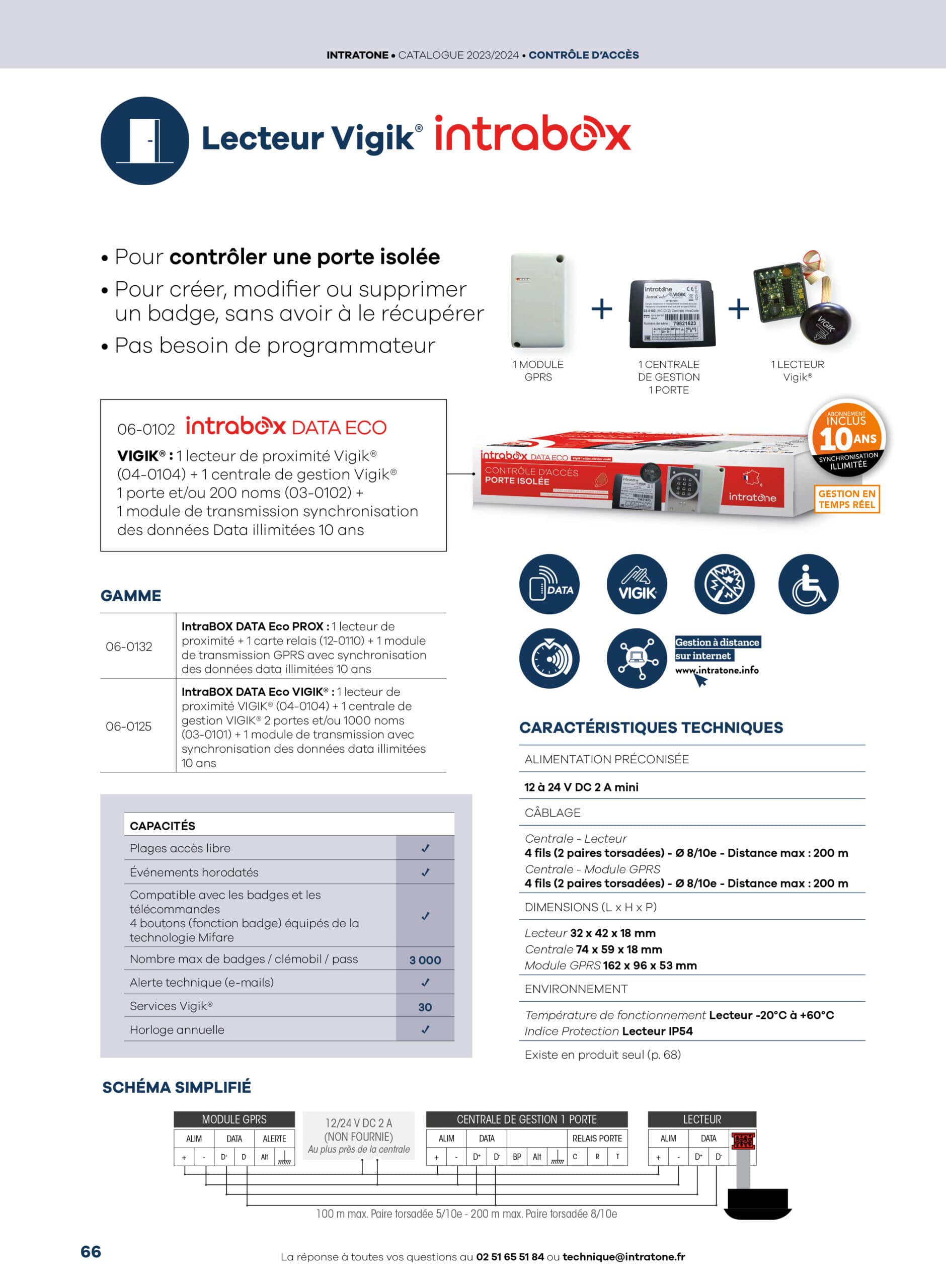 06-0102 - Intrabox DATA éco lecteur de proximité Vigik® - Intratone