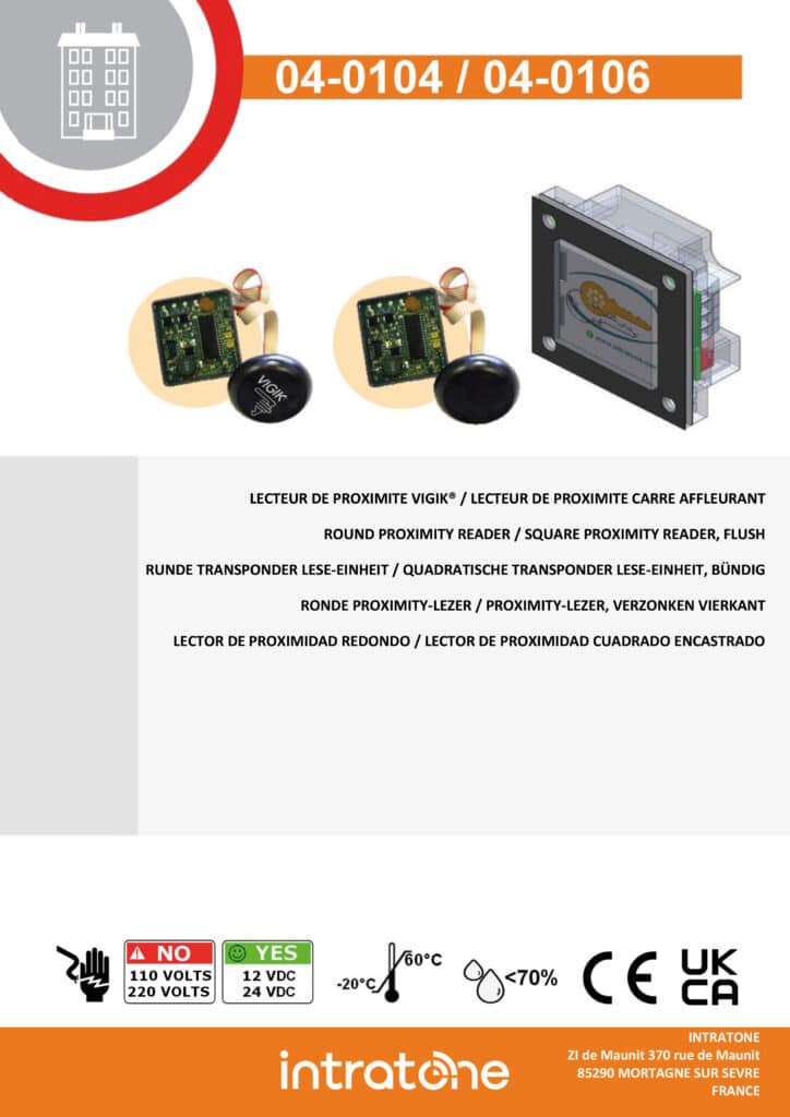 04-0104-PLUS - Lecteur de proximité Vigik®+ - Intratone