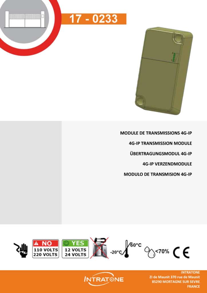 Interphone vidéo V4 - Intratone