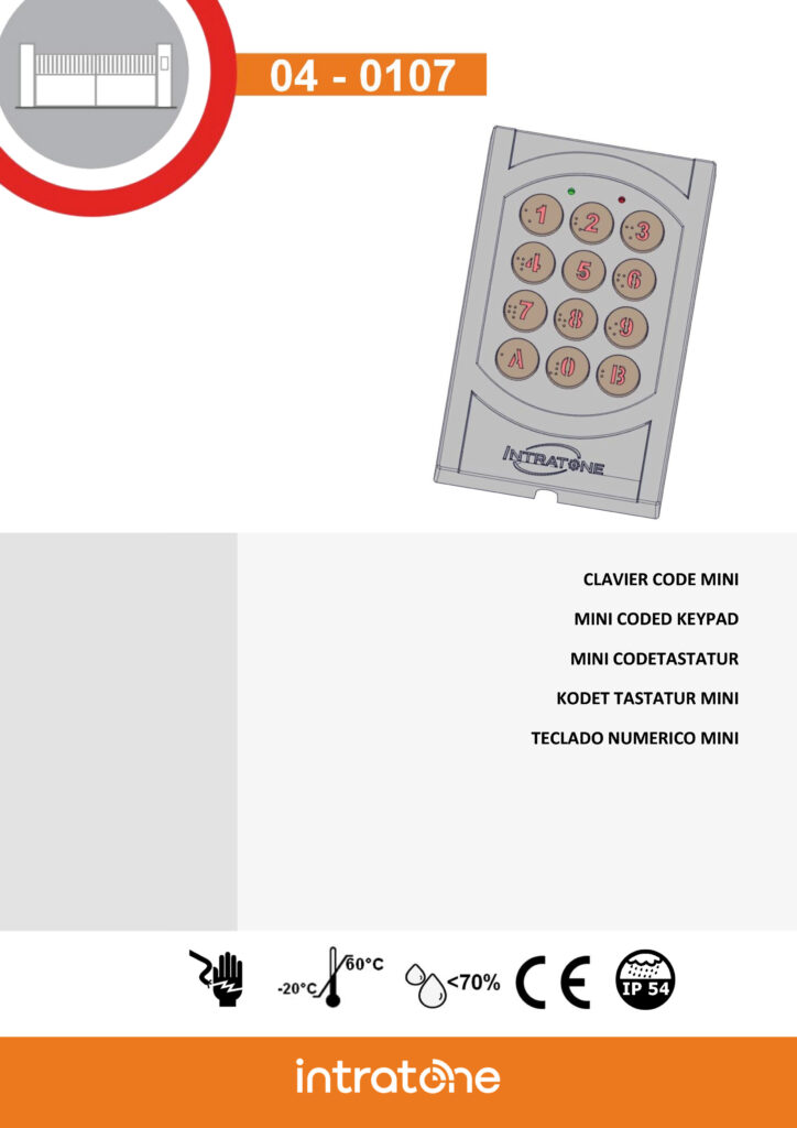 04 0107 Clavier Codé Mini Intratone 4783